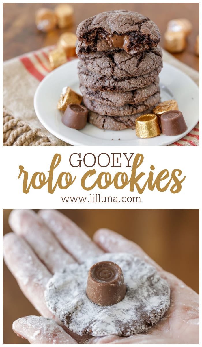 Gooey Chocolate Rolo Cookies {Quick + Easy} | Lil' Luna
