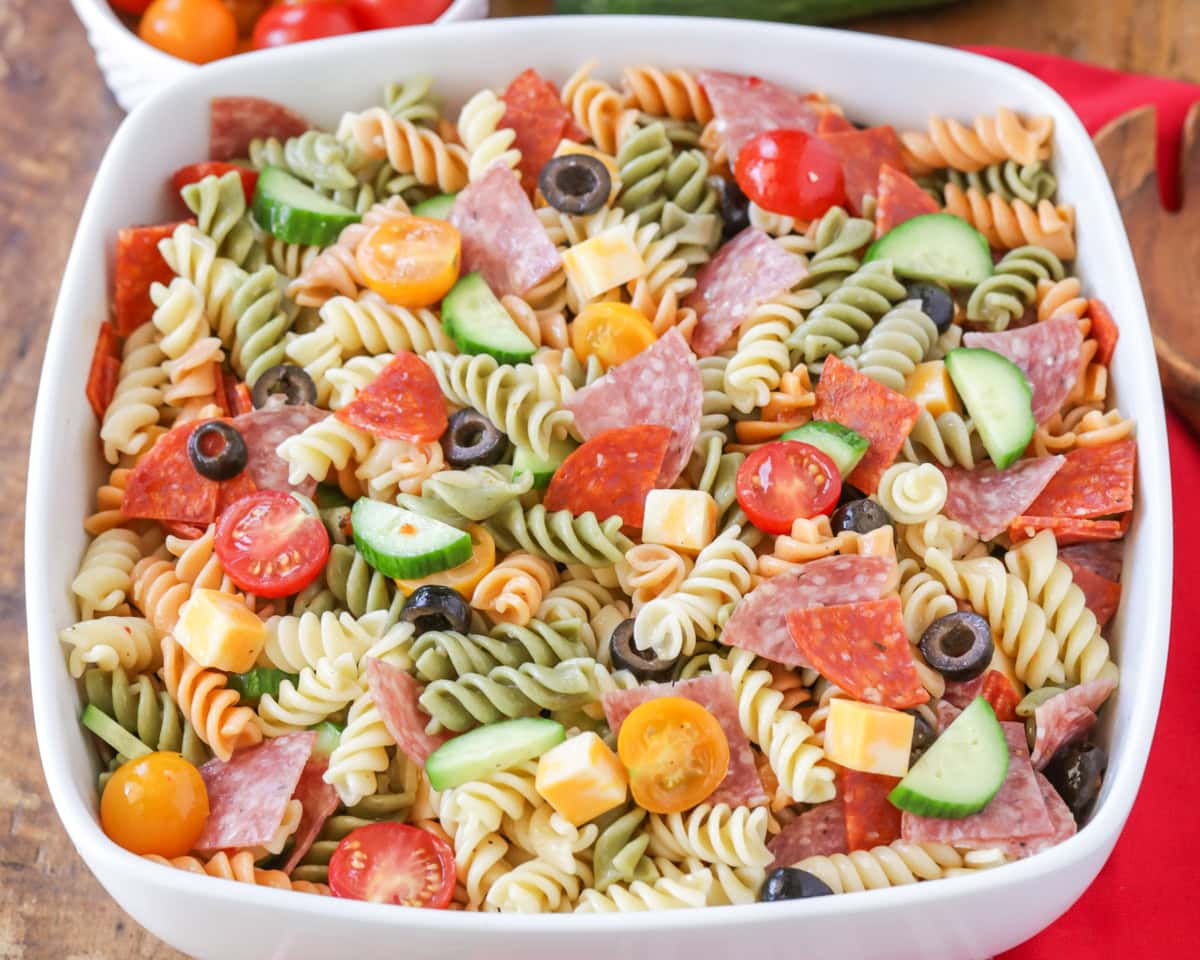 Pasta Salad with Italian Dressing | Lil' Luna