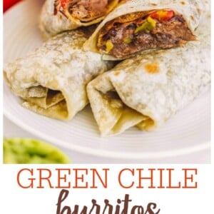 Green Chile Burritos {Made in the Slow Cooker} | Lil' Luna