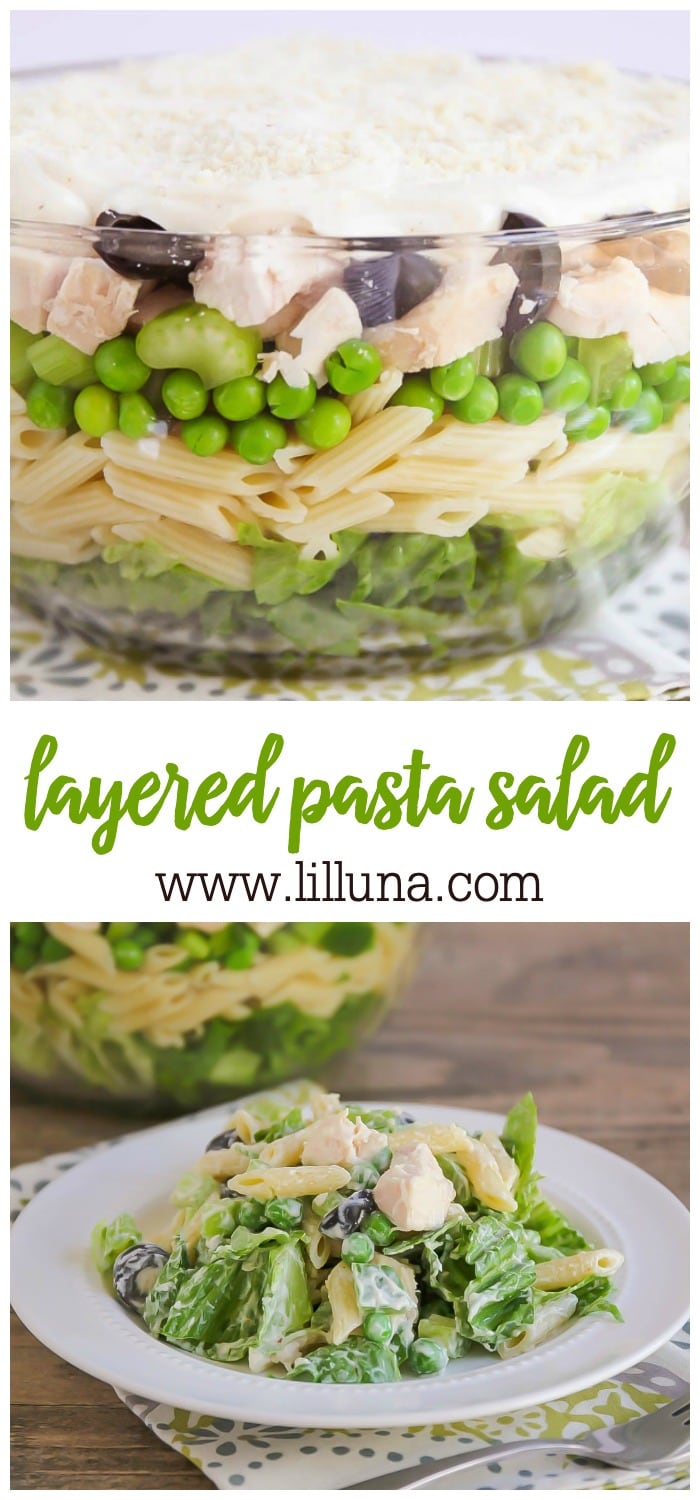 Easy Layered Pasta Salad | Lil' Luna