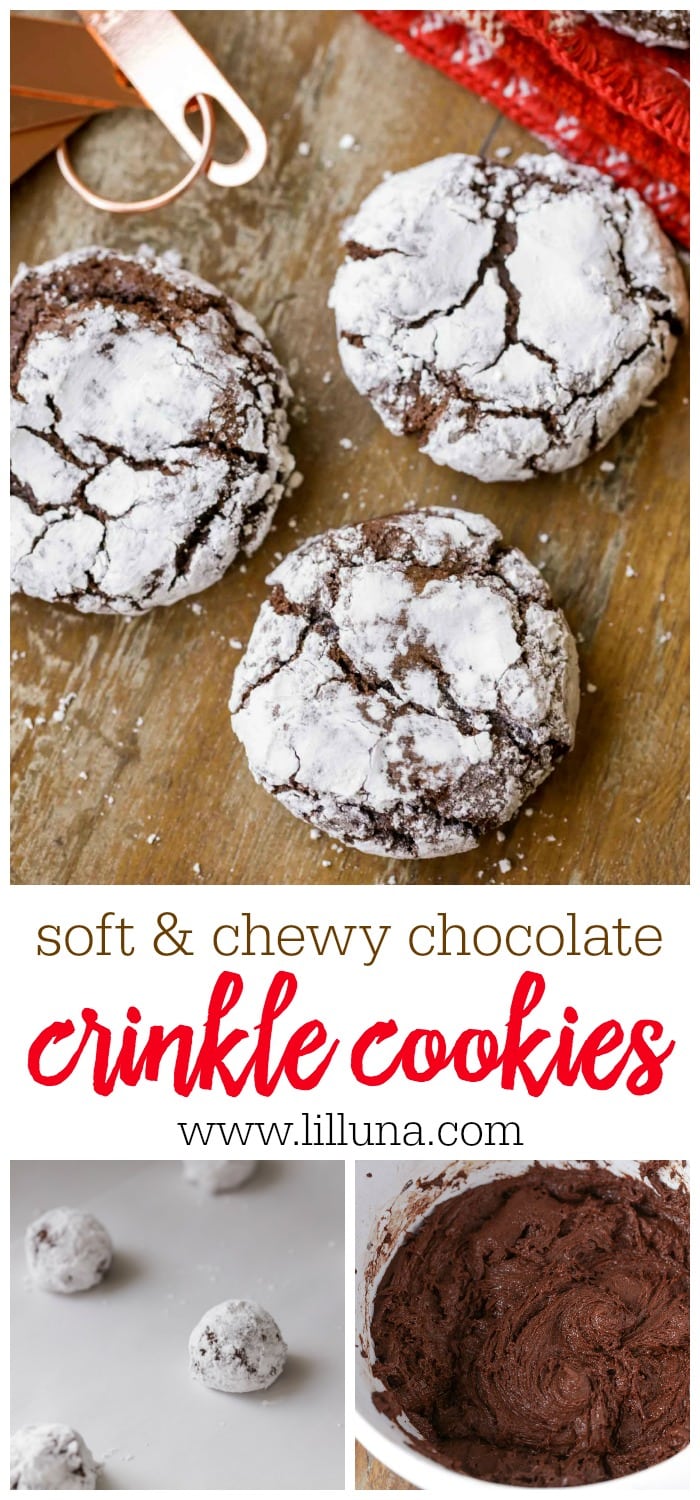 Chocolate Crinkles Cookies - aka Earthquake Cookies | Lil' Luna