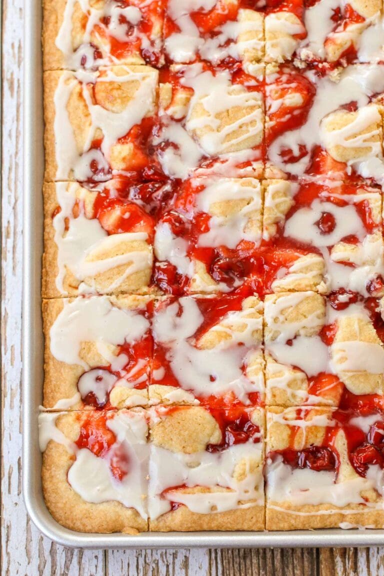 Cherry Bars Recipe {With Glaze} + VIDEO | Lil' Luna