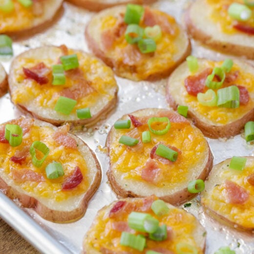 Baked Potato Rounds {Loaded + Delicious} | Lil' Luna