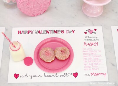 FREE Printable Valentines Placemat | Lil' Luna