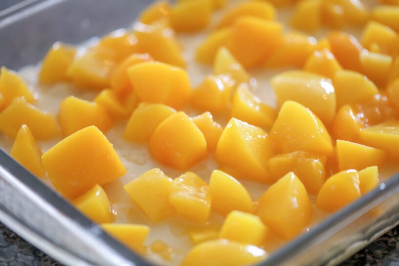 Peach Crumb Bars (With canned OR fresh peaches!) | Lil' Luna