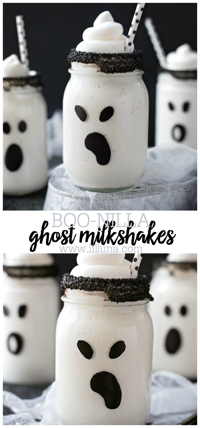 Boo-nilla Ghost Milkshakes {Easy + FUN!} | Lil' Luna