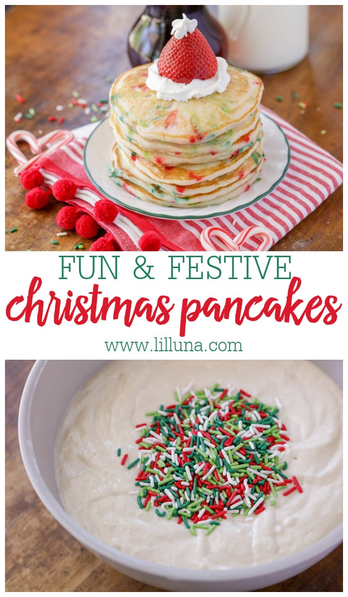 Christmas Pancakes {Festive + Kid-Friendly} | Lil' Luna