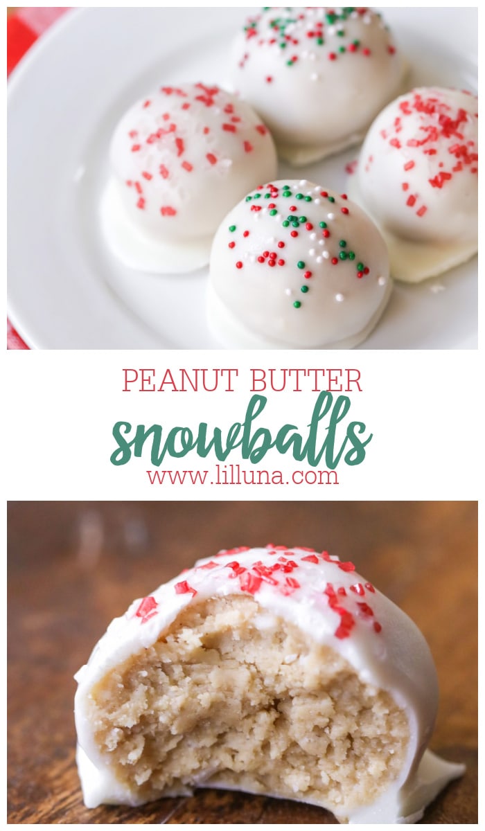 Peanut Butter Snowballs {Only 4 Ingredients} | Lil' Luna