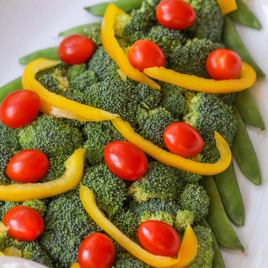 Christmas Veggie Tray {10 Minute Appetizer} | Lil' Luna