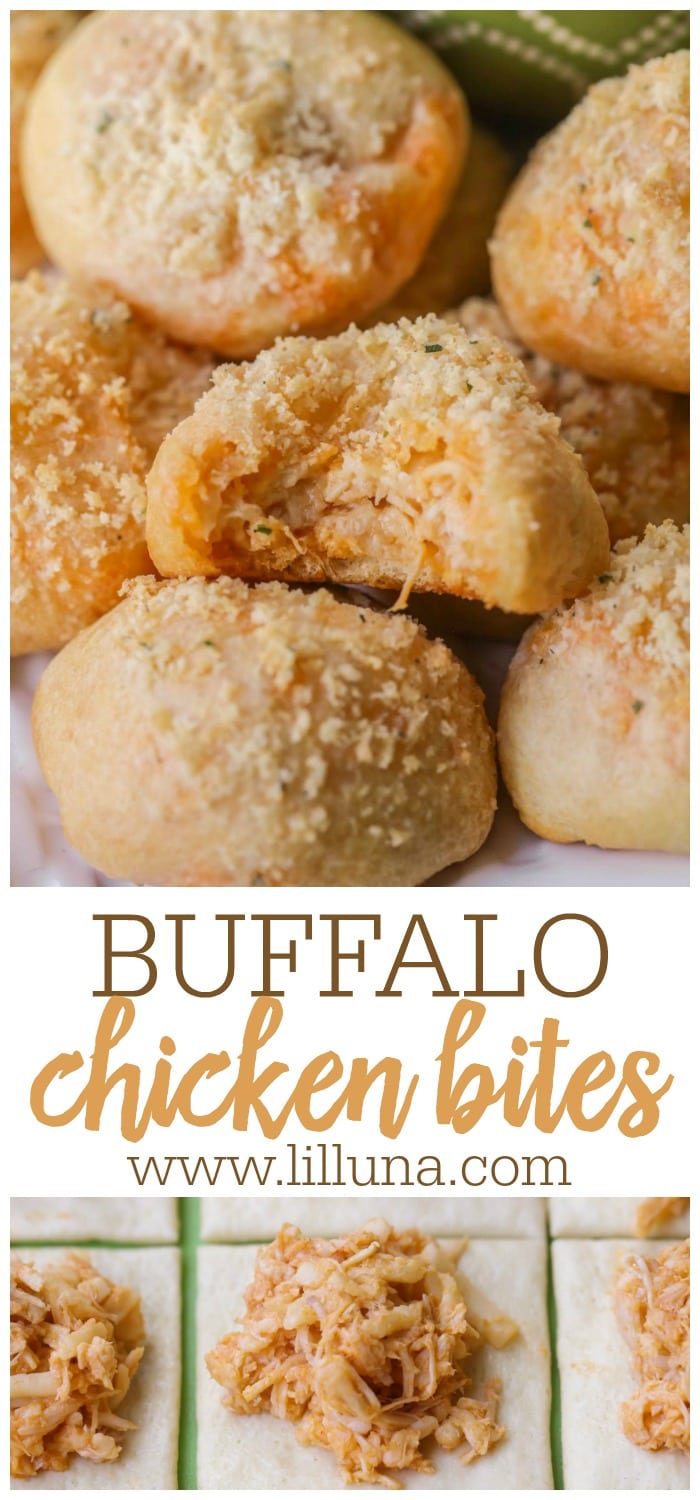 Buffalo Chicken Bites {Made with Crescent Rolls} | Lil' Luna