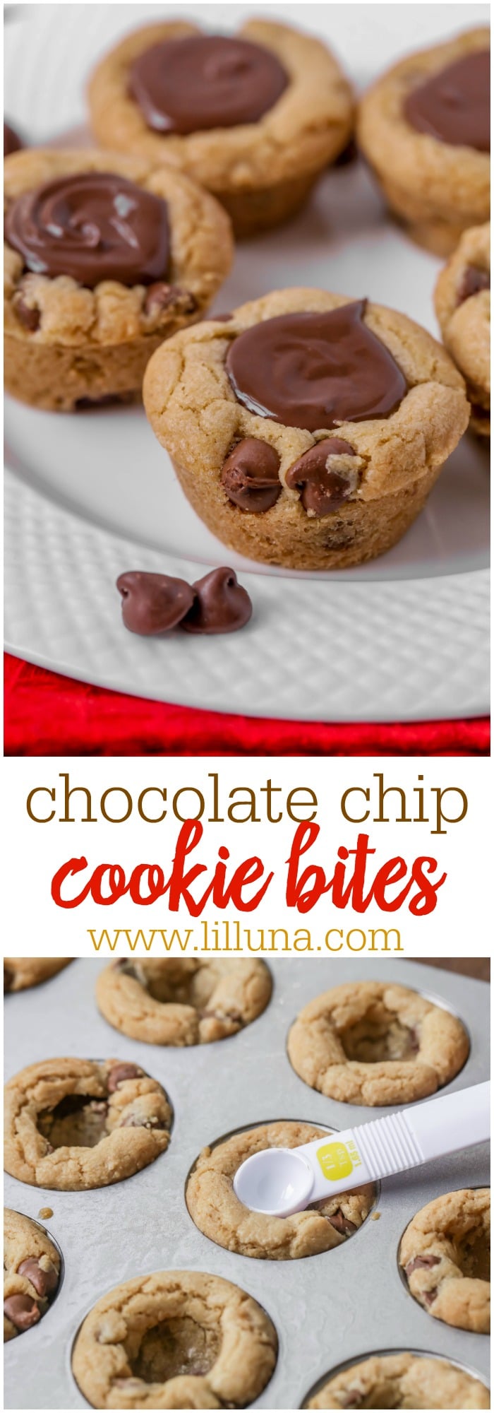 Chocolate Chip Cookies Bites {Mini Treats} | Lil' Luna