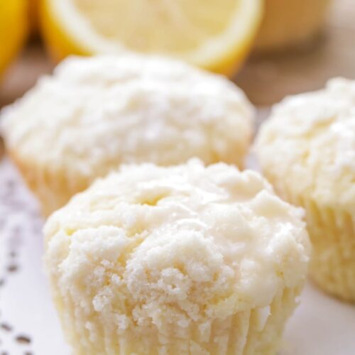 BEST Lemon Crumb Muffins {With Lemon Glaze} | Lil' Luna