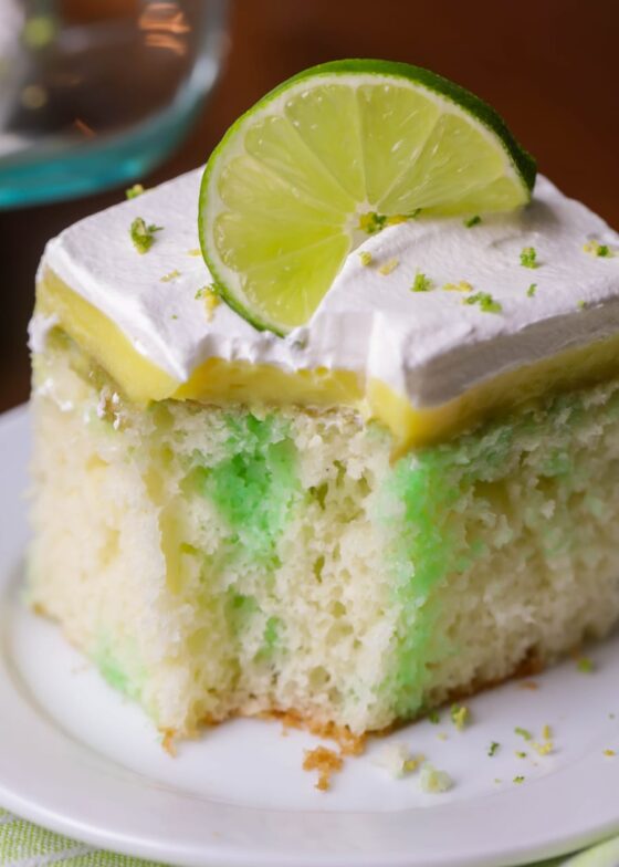 Lemon Lime Poke Cake {Bright & Summery} | Lil' Luna