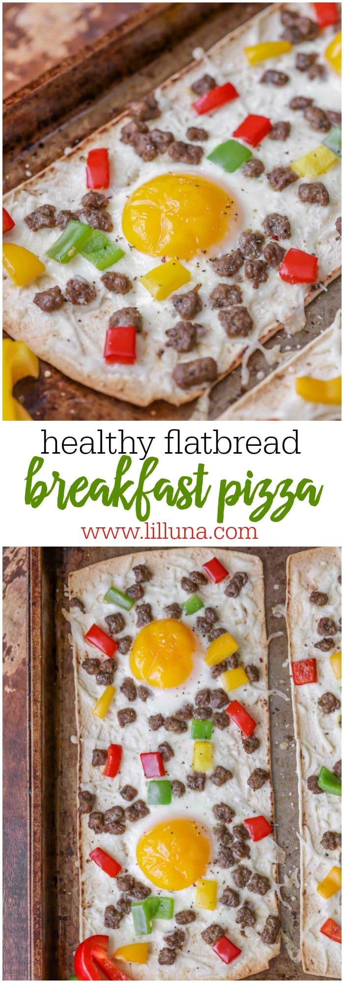 Flatbread Breakfast Pizzas {Healthy + Tasty} | Lil' Luna