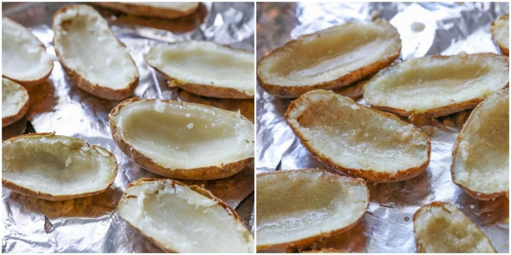 BEST Potato Skins {With A Crispy Parmesan Crust} | Lil Luna