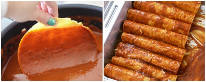 Red Cheese Enchiladas {Restaurant Style +VIDEO} | Lil' Luna