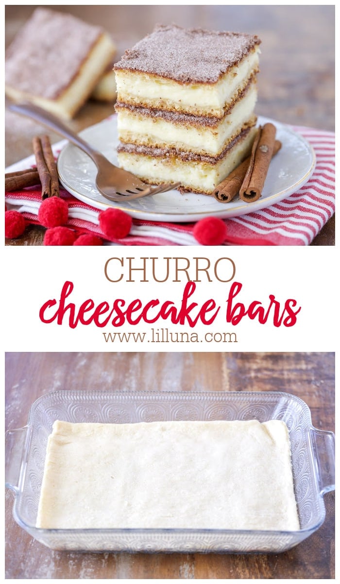 Churro Cheesecake Bars {Two Treats in One!} | Lil' Luna