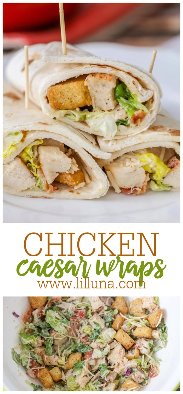 Grilled Chicken Caesar Wraps {Yummy & Healthy} - Lil' Luna
