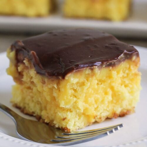 Boston Cream Poke Cake | Lil' Luna