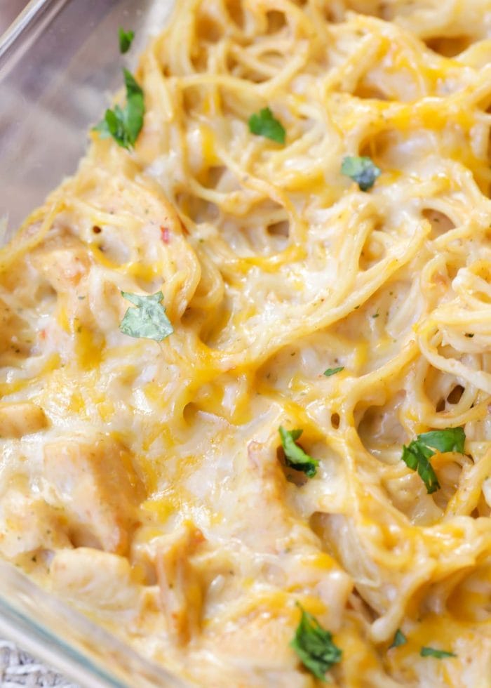 Easy Chicken Spaghetti {+VIDEO} | Lil' Luna