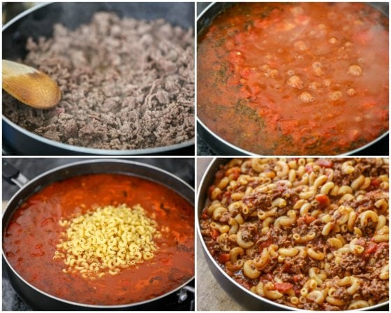 Easy Cheesy Beef Goulash Recipe (+VIDEO) | Lil' Luna