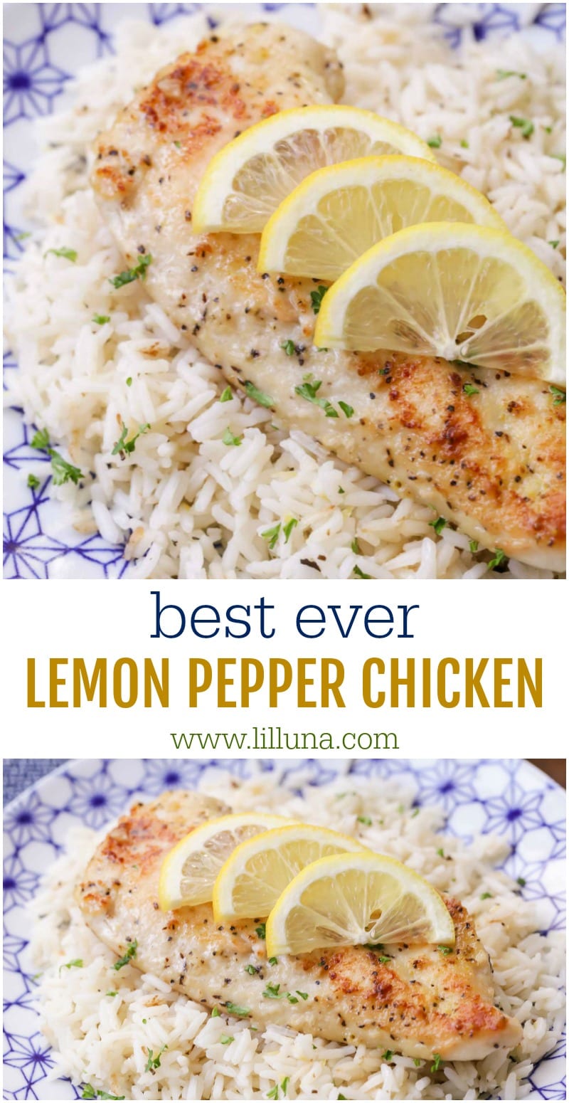 Easy Lemon Pepper Chicken {4 Ingredients!} | Lil' Luna