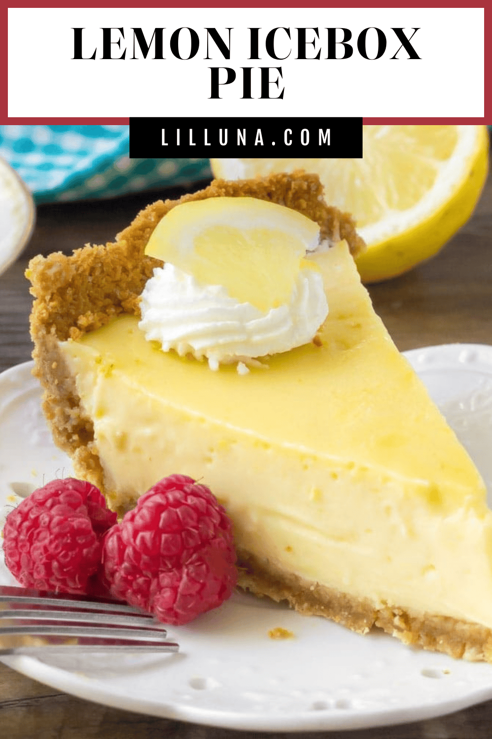 Lemon Icebox Pie {with Graham Cracker Crust!} | Lil' Luna