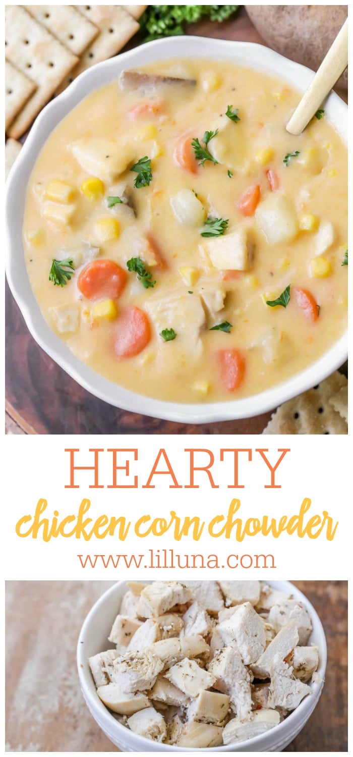 Cheesy Chicken Corn Chowder Recipe | Lil' Luna