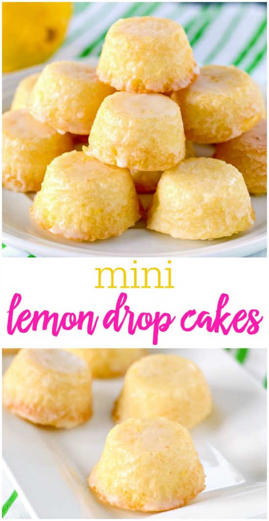 Mini Lemon Drop Cakes {Topped With a Lemon Glaze!} | Lil' Luna