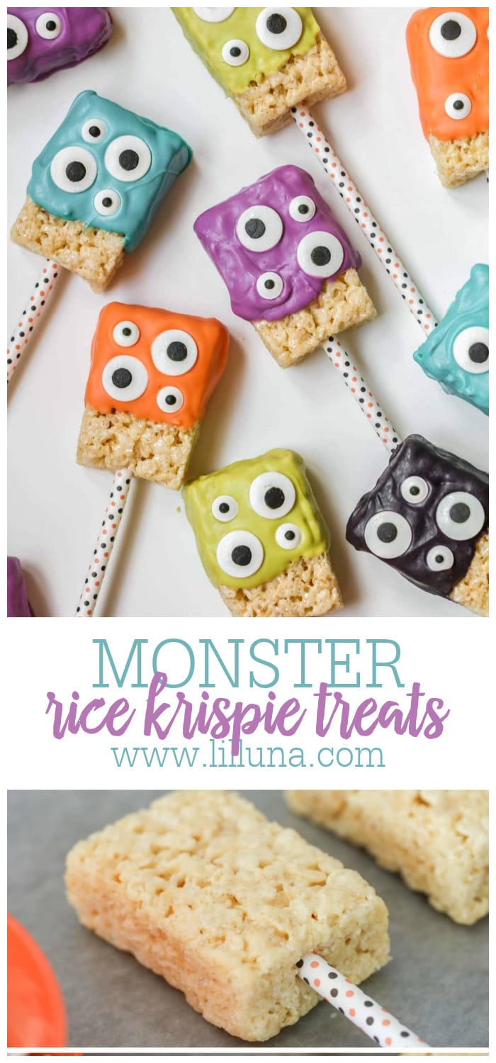 Monster Rice Krispie Treats {EASY + Kid-Approved} | Lil' Luna