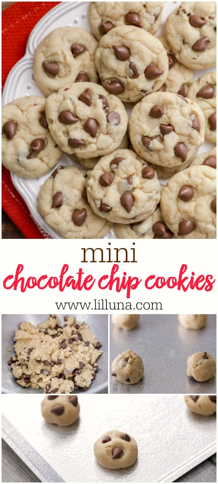 Mini Skinny Chocolate Chip Cookies | Lil' Luna