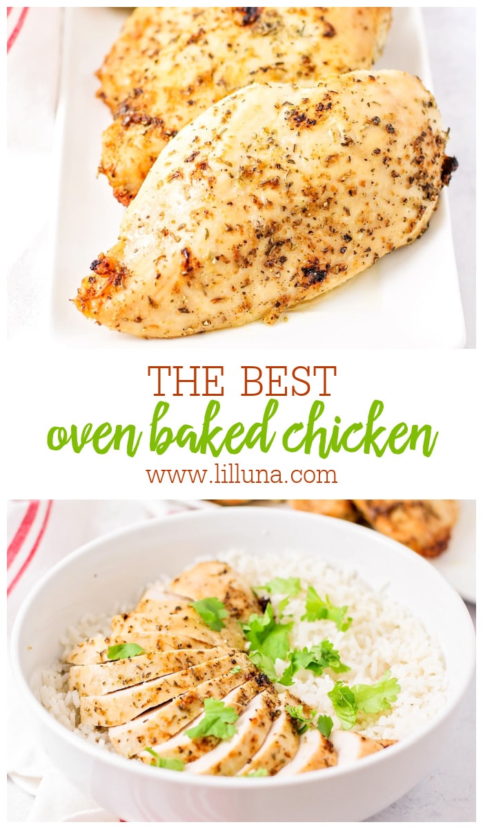 Baked Chicken {How to Bake Chicken Breasts} | Lil' Luna
