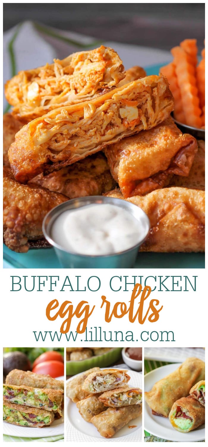Buffalo Chicken Egg Rolls (The Perfect Combo!) | Lil' Luna