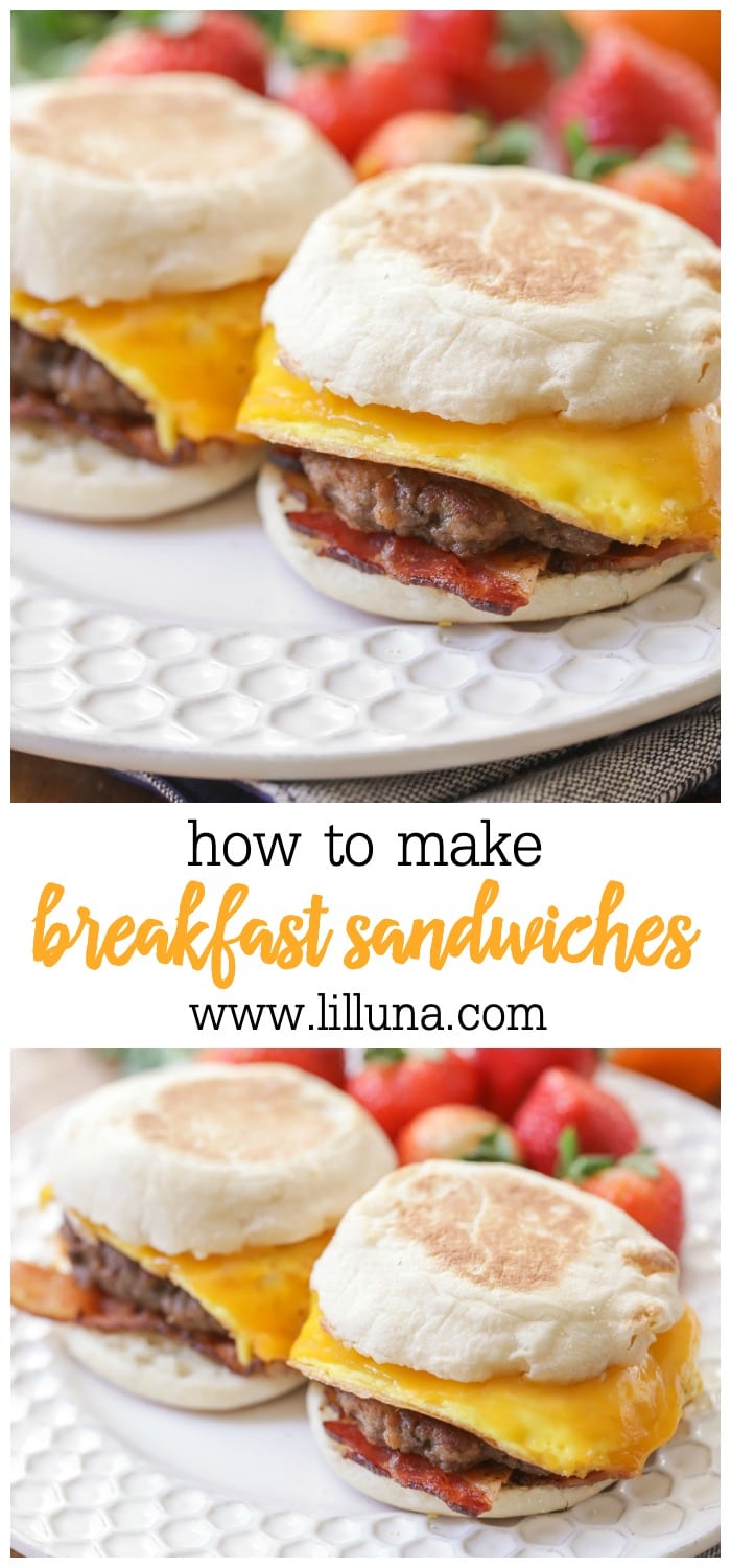 Breakfast Sandwich {Make Ahead and Freeze!} | Lil' Luna