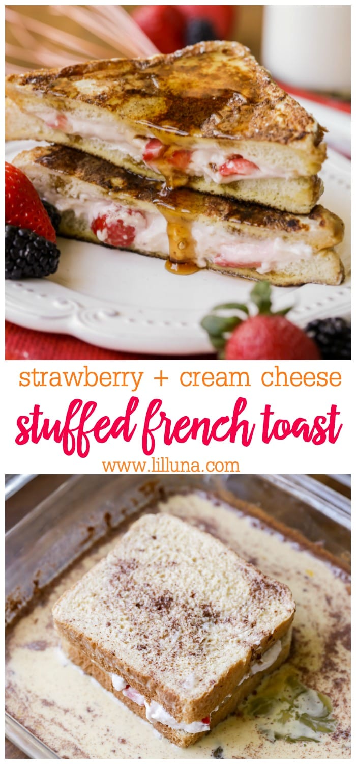 Stuffed French Toast {with Strawberry Cream Cheese Filling} | Lil' Luna