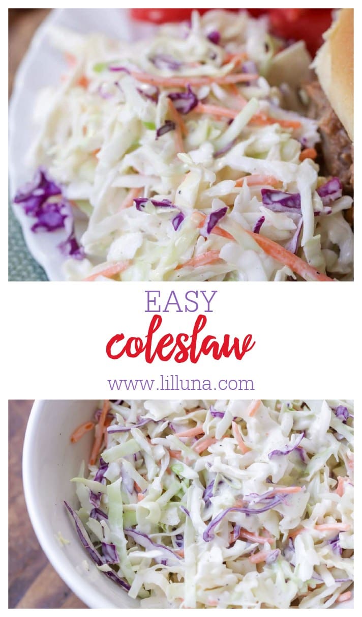 Quick & Easy Coleslaw Recipe {Made in 10 Minutes!} | Lil' Luna