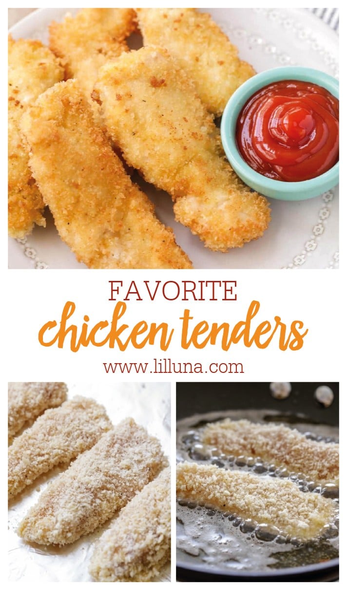 Homemade Chicken Tenders {Quick and Easy!} + VIDEO | Lil' Luna