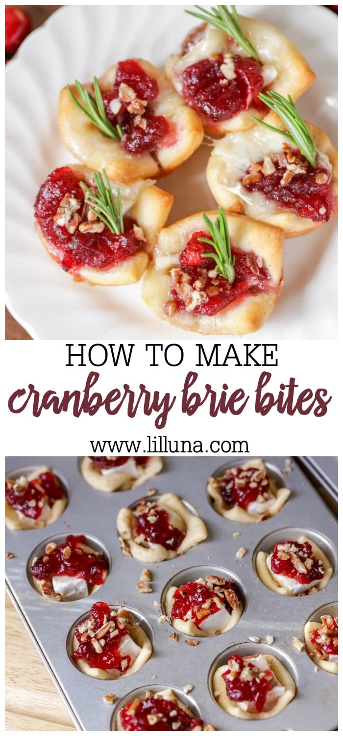 Cranberry Brie Bites {Perfect For Holiday Gatherings!} | Lil' Luna
