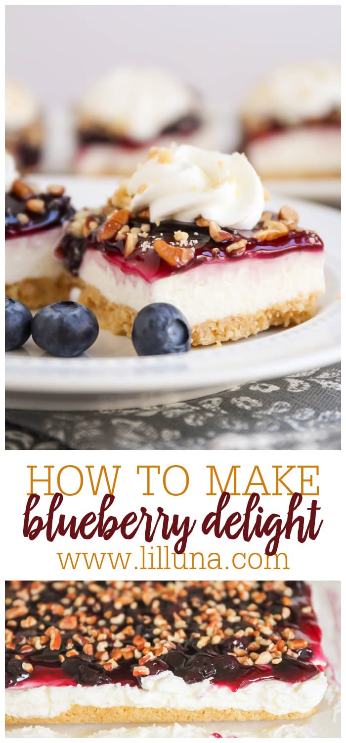 Easy Blueberry Delight {aka Blueberry Lush} | Lil' Luna