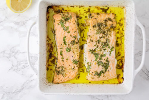 Easy Baked Salmon Recipe {+VIDEO} | Lil' Luna