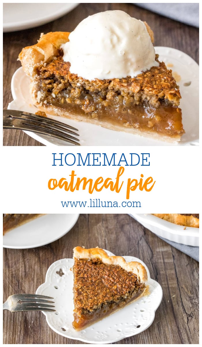 Oatmeal Pie Recipe {10-Minute Pie Filling!} | Lil' Luna