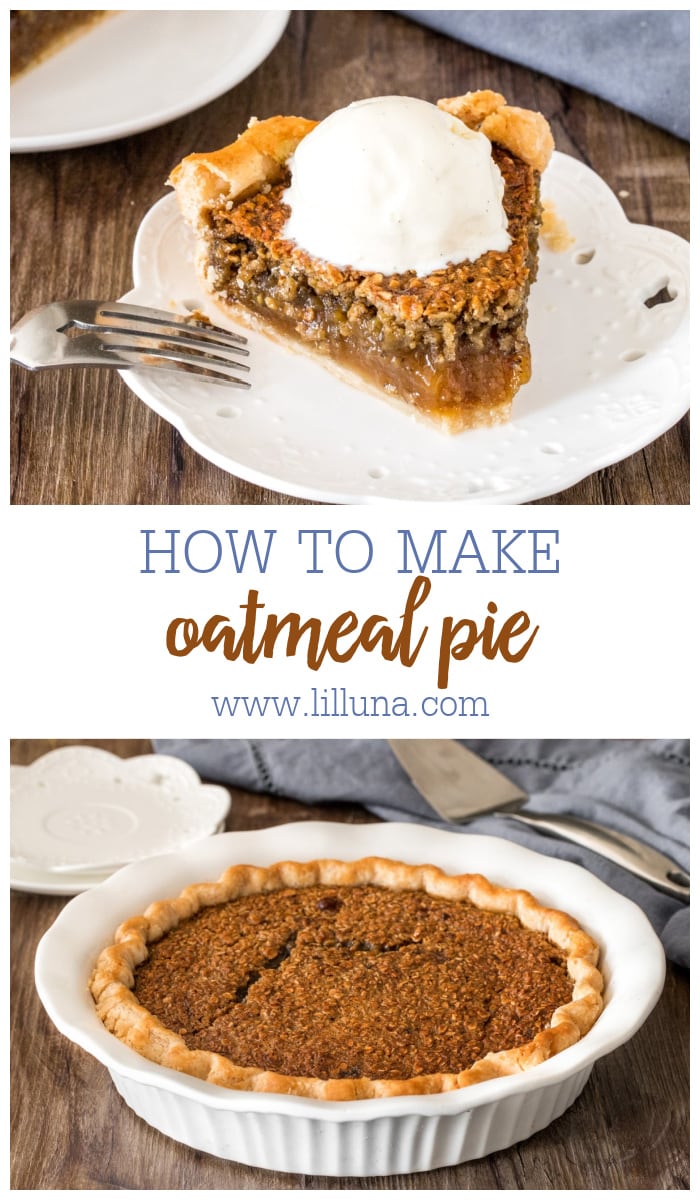 Oatmeal Pie Recipe {10-Minute Pie Filling!} | Lil' Luna