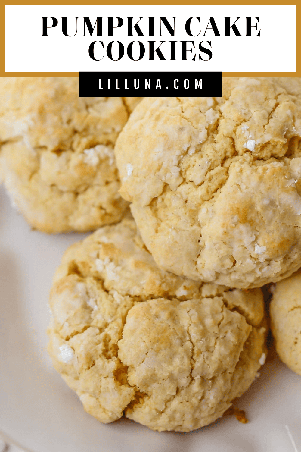 Pumpkin Cake Cookies {Made from Cake Mix} | Lil' Luna