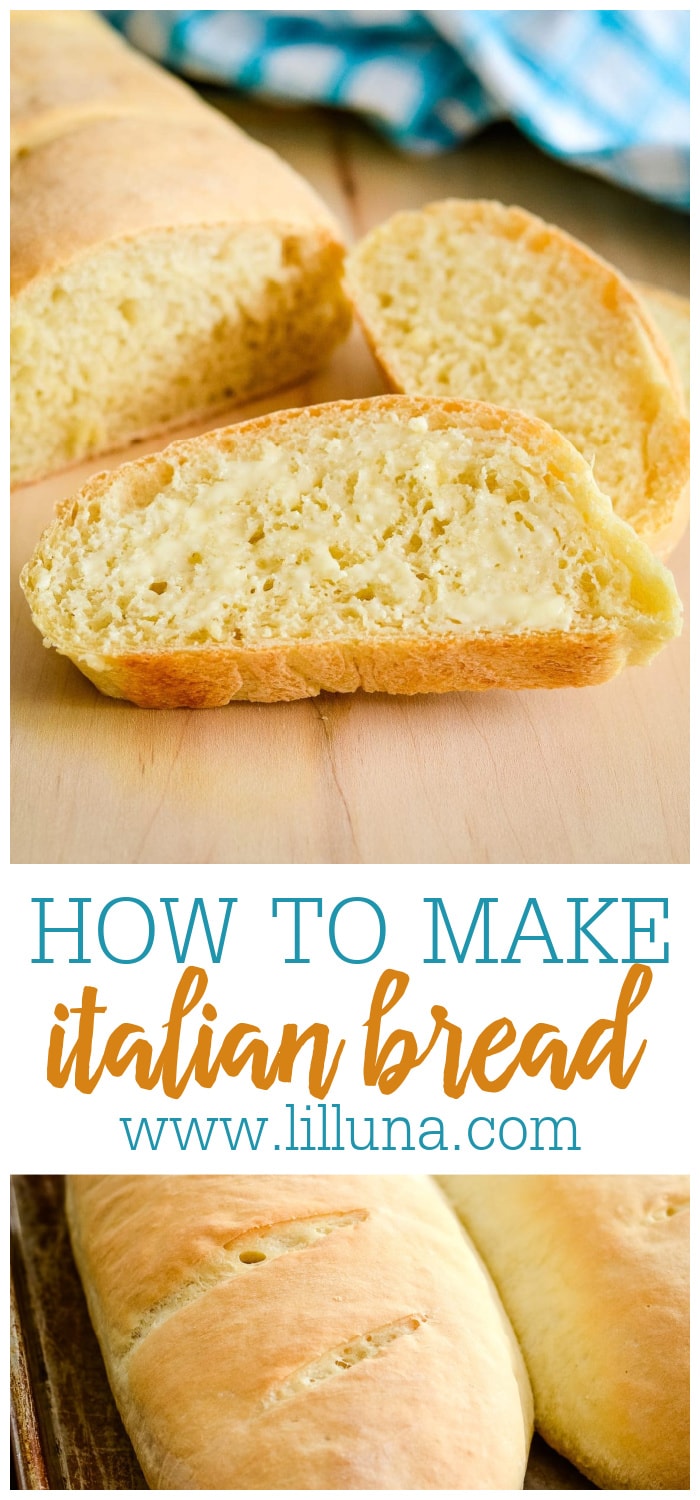 Italian Bread Loaves {Only 6 Ingredients!} | Lil' Luna