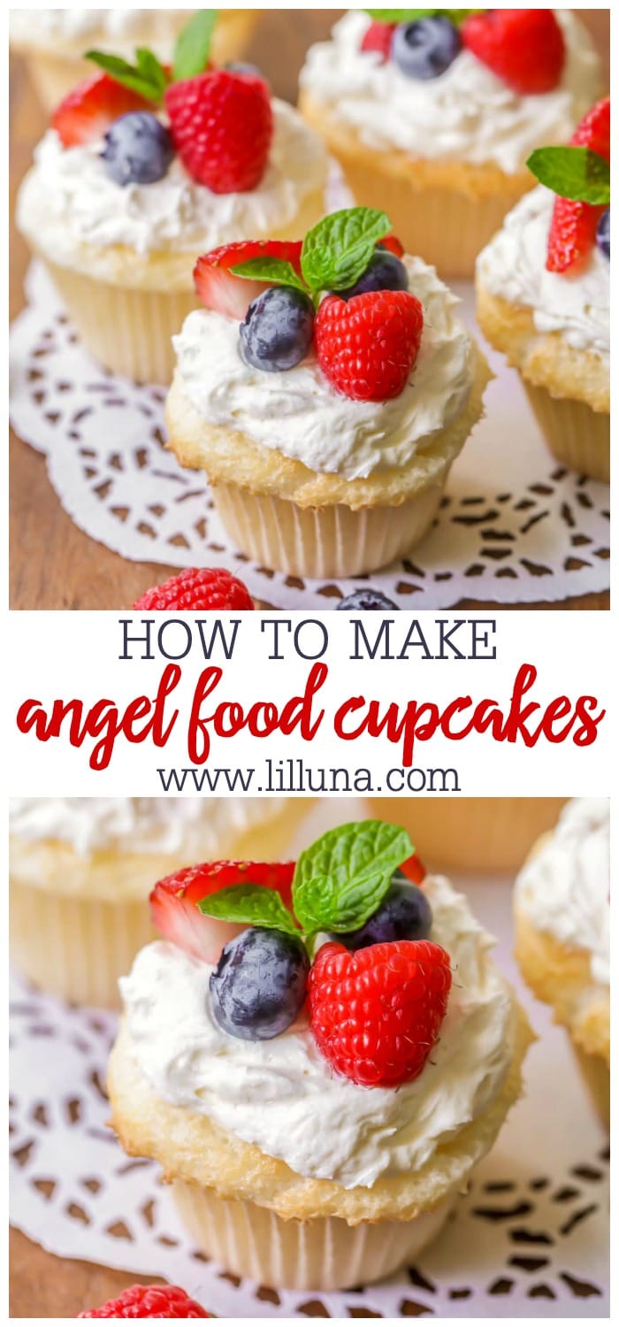 Angel Food Cupcakes | Lil' Luna