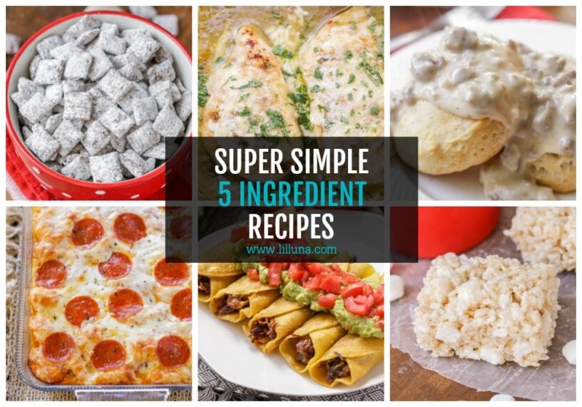 5 Ingredient Recipes {Breakfast, Dinner, + Treats!} | Lil' Luna