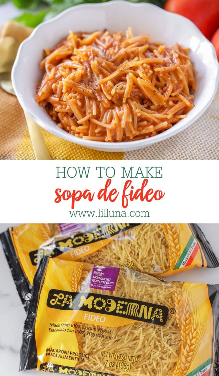 Sopa de Fideo {Just 5 Ingredients!} +VIDEO | Lil' Luna