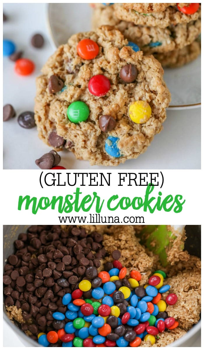 Easy Monster Cookies Recipe {+VIDEO} | Lil' Luna