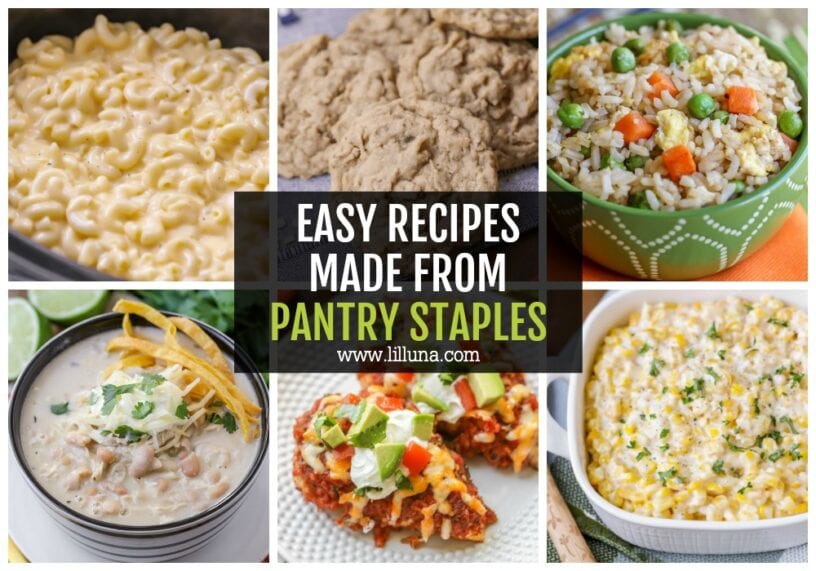 65+ Pantry Staple Recipes {Entrees, Sides, + Sweets!} | Lil' Luna