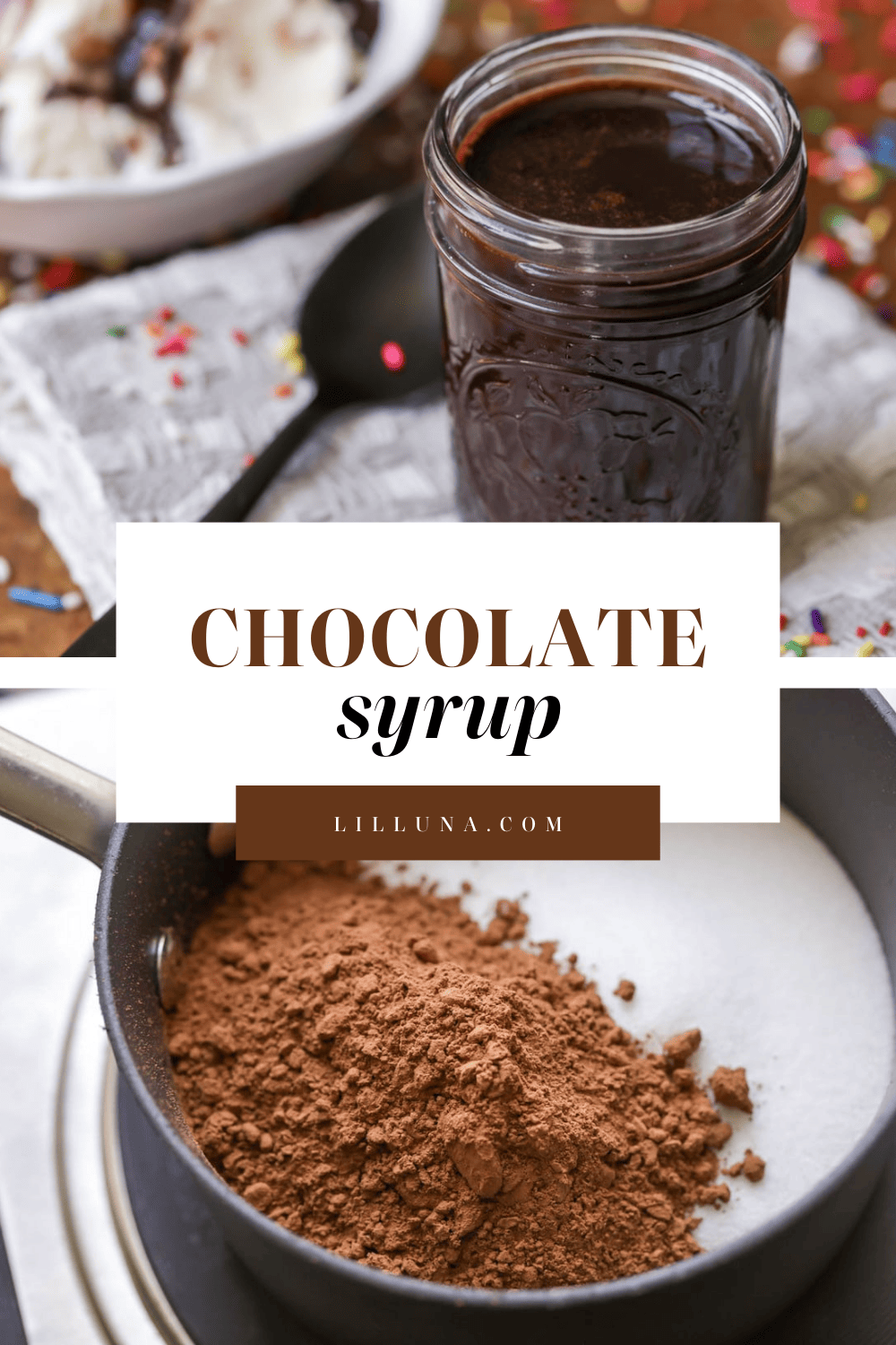 Homemade Chocolate Syrup {Only 5 Ingredients!} | Lil' Luna